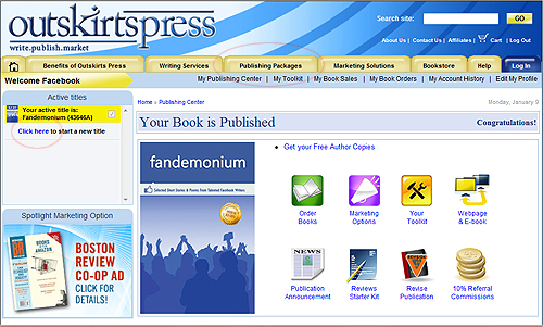 Self-Publishing with Outskirts Press – Selecting a Package – President ...